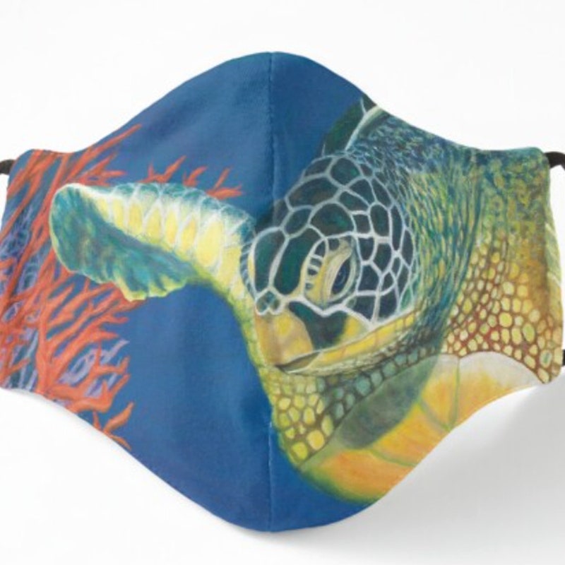 Sea Turtle Face Mask - Etsy