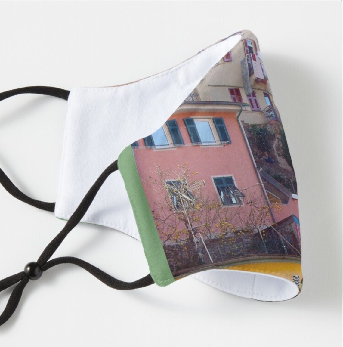 Cinque Terre Italy washable face mask. Colorful buildings | Etsy