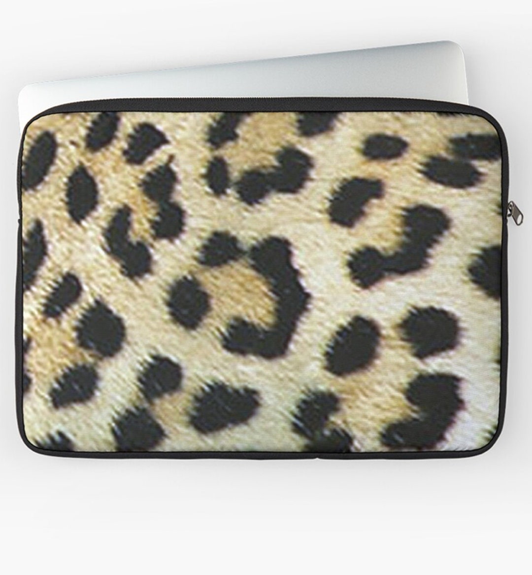 Leopard Print Laptop Sleeve: Padded Laptop Bag, Big Cat Design - Etsy