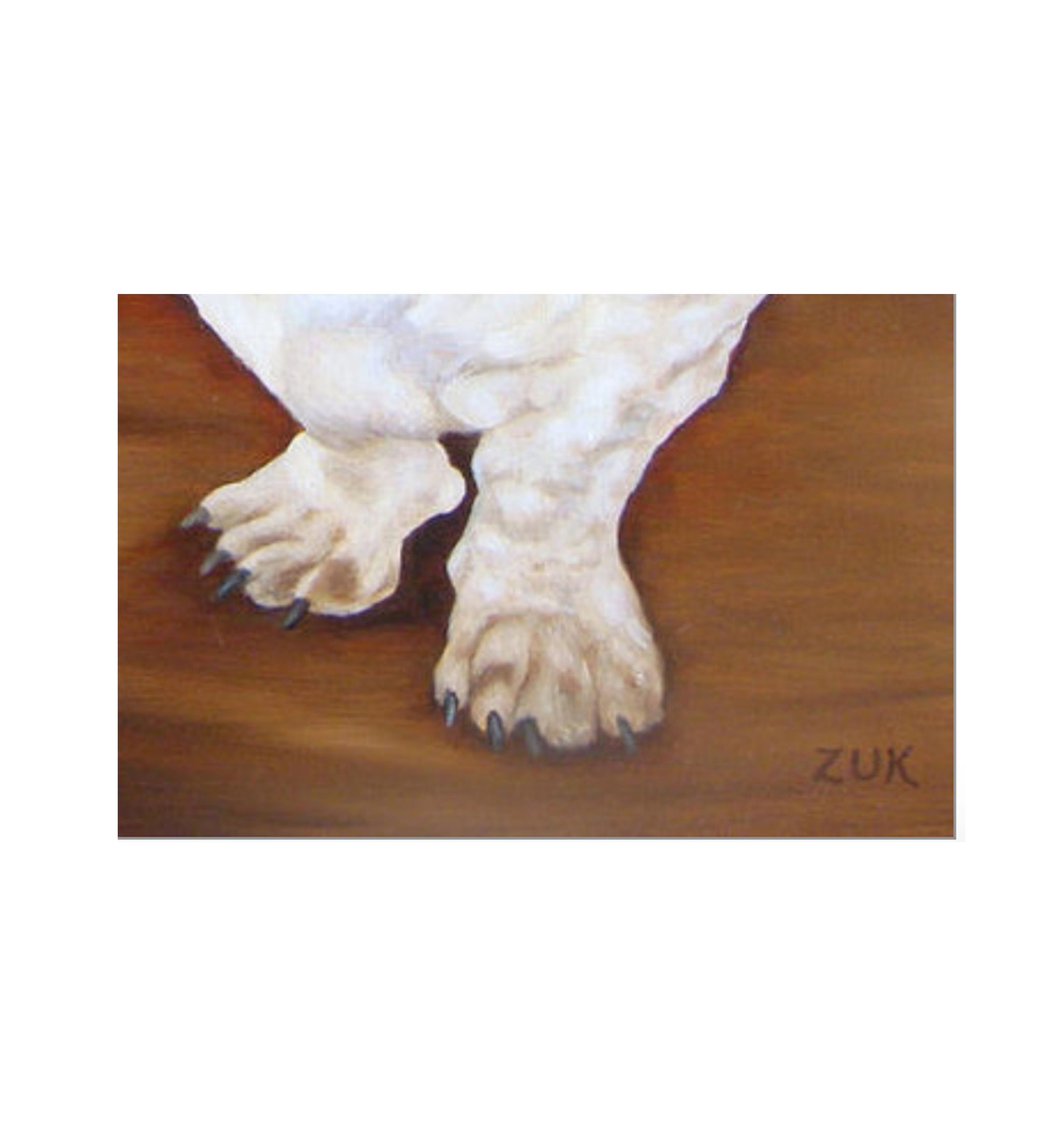Basset Hound Art Print From Original Oil Painting. Huge Paws and Long ...