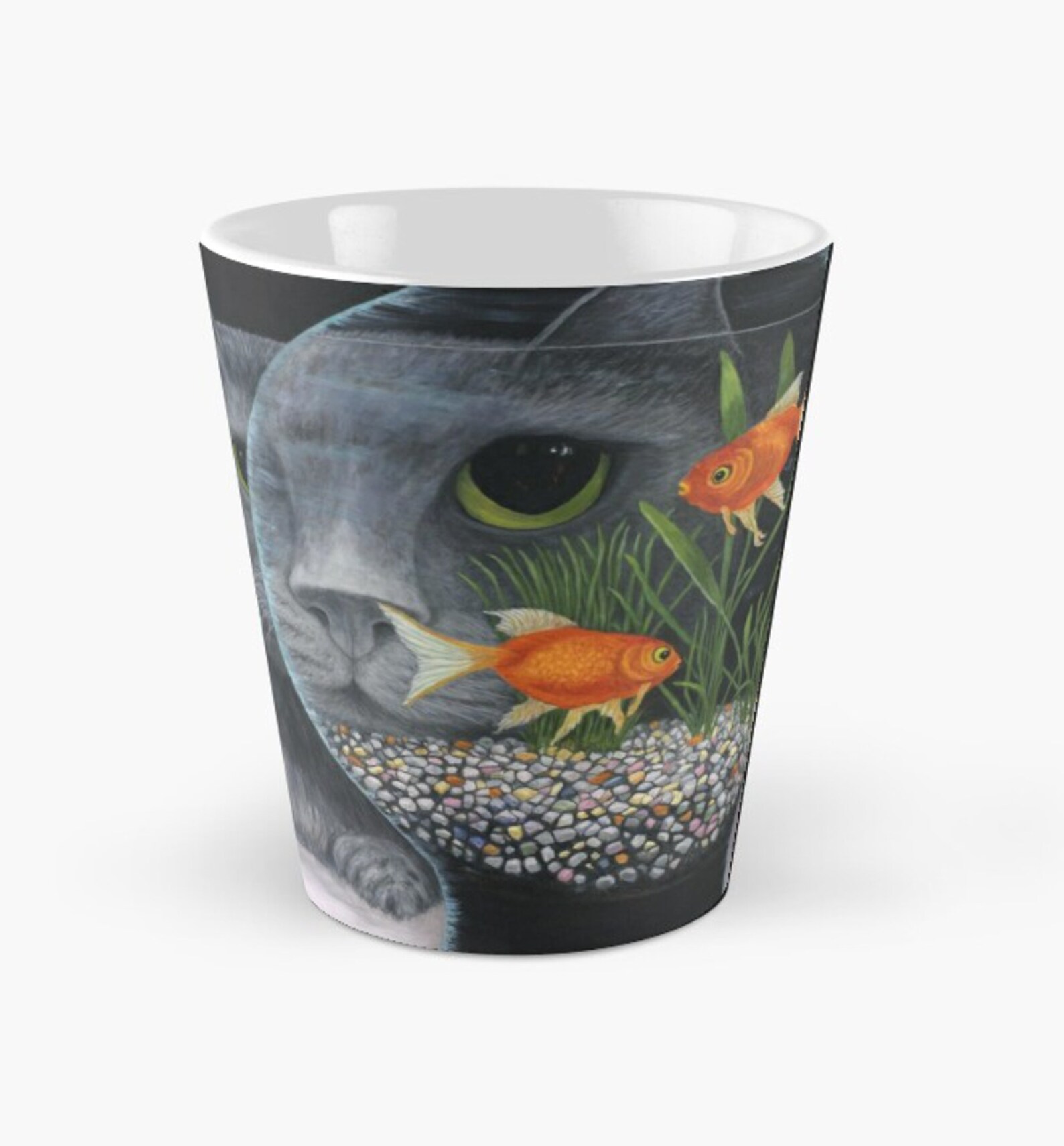 Whimsical Cat & Fishbowl Coffee Mug: Cat Lover Gift - Etsy