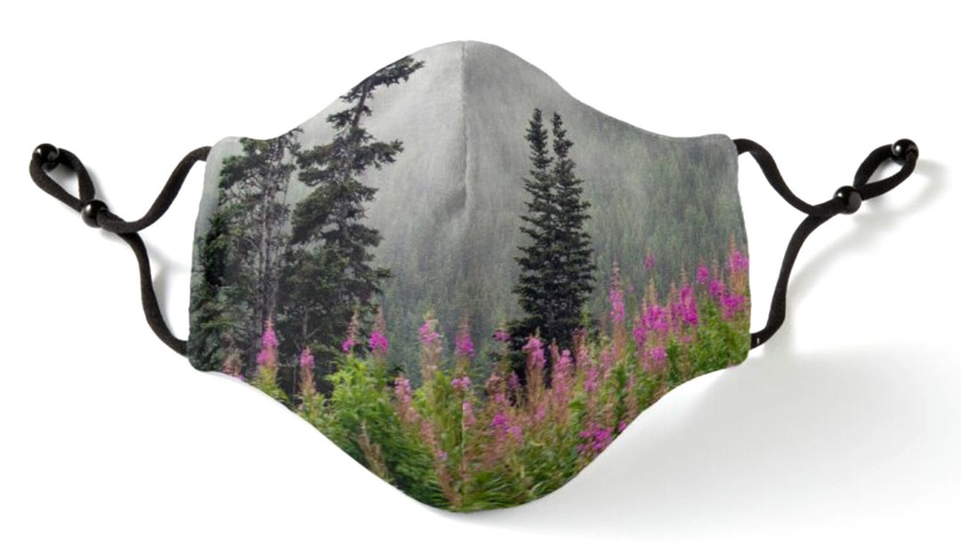 Alaska Pines & Wildflowers Face Mask: Tongass National Forest - Etsy