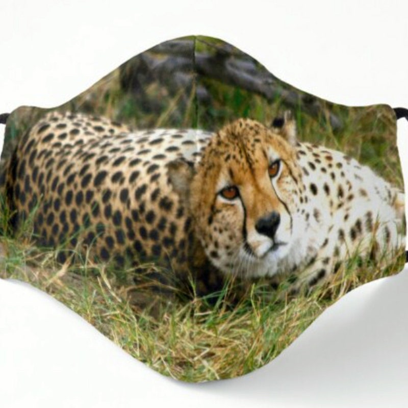 Cheetah Face Mask - Etsy