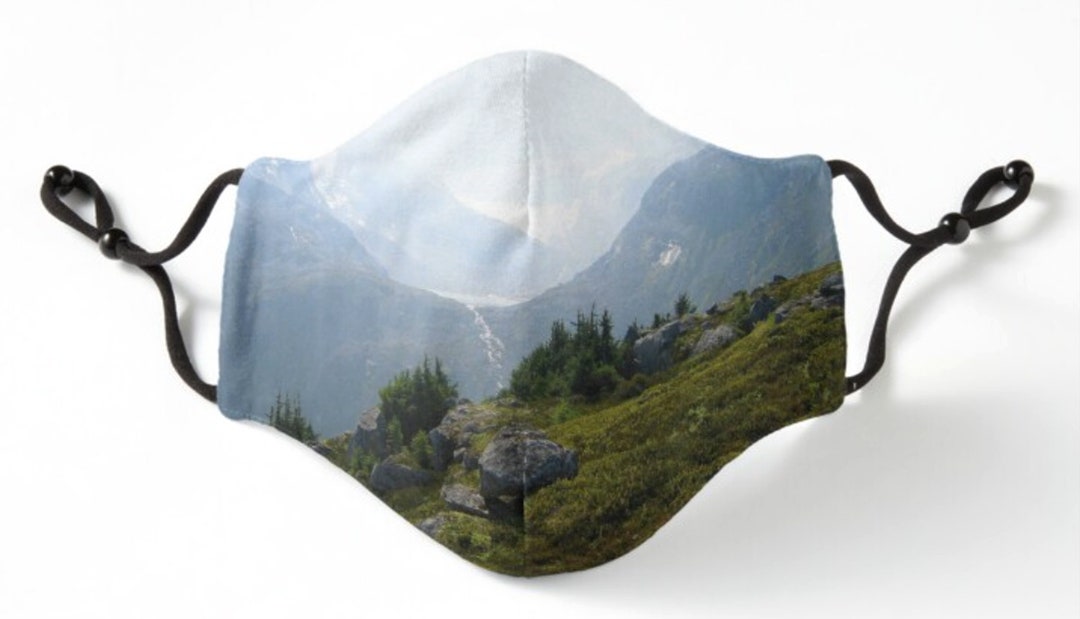 Alaska Mountaintop Washable Face Mask. Kids and Adult Sizes. Snowcapped ...