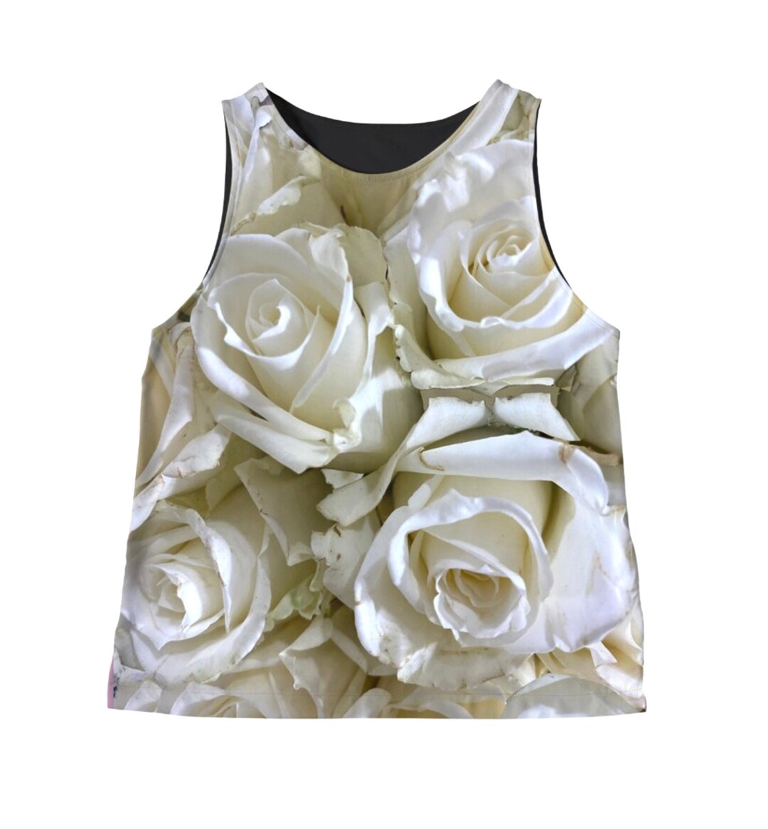 White Roses for Spring Sleeveless Top. Mothers Day White Roses ...