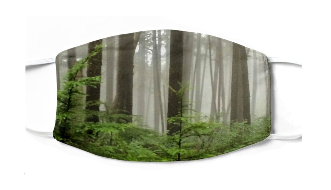 Foggy Forest Alaska Face Mask. Nature Lovers Gift. Adults and Kids ...