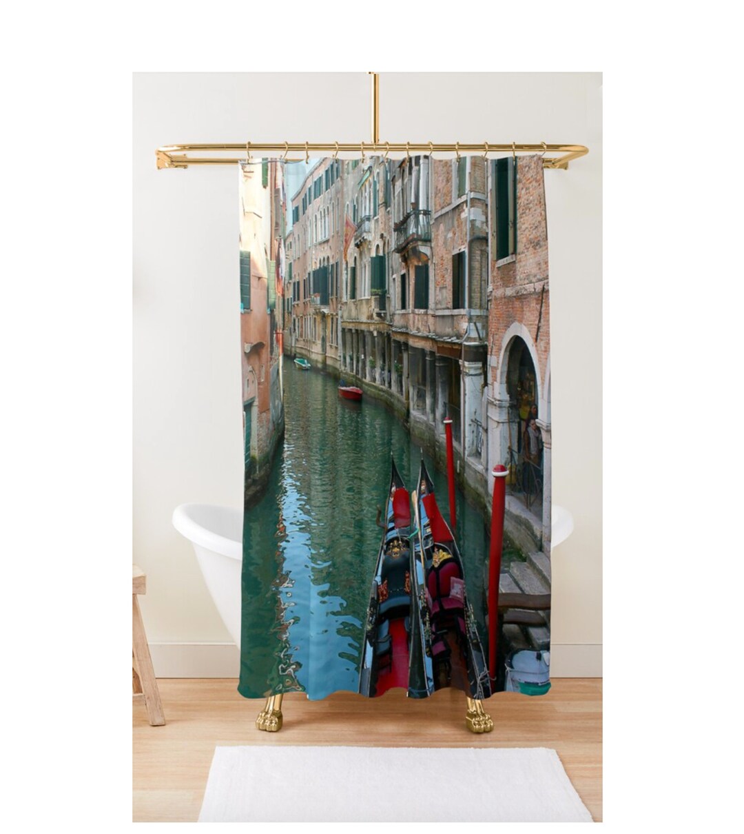 Venice Canal and Gondolas Shower Curtain. Beautiful Venice, Italy Decor ...