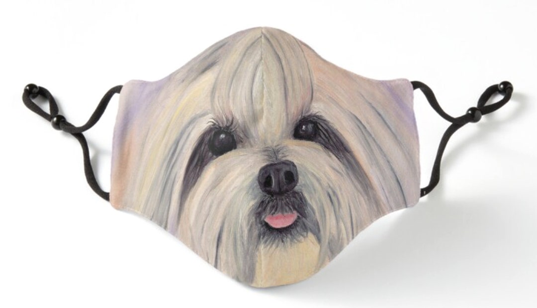 Shih Tzu Colorful Abstract Face Mask for Dog Lovers. Colorful Shitzu ...