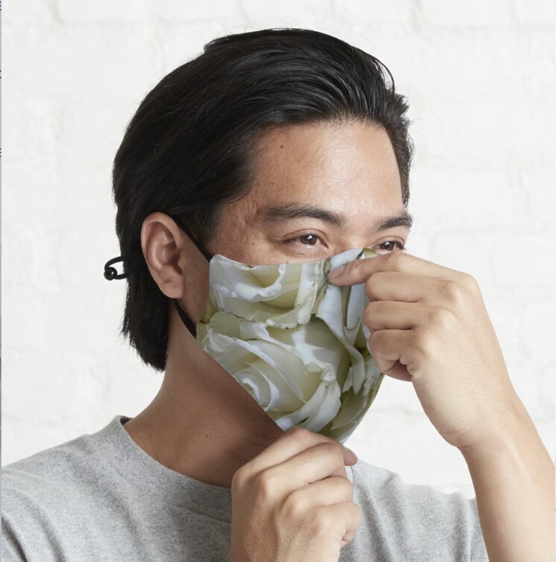 White Roses for Spring Face Mask. Kids and Adults. Pleated - Etsy