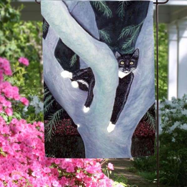 Tuxedo Cat Yard Flag - Etsy