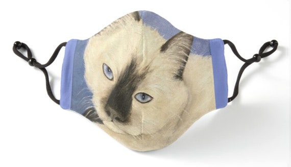 Ragdoll Kitten With Blue Eyes Face Mask. Cat Lover's Gift. - Etsy