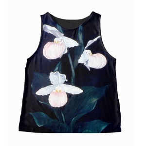 Lady Slipper Orchid Sleeveless Top: Bold Floral Statement - Etsy
