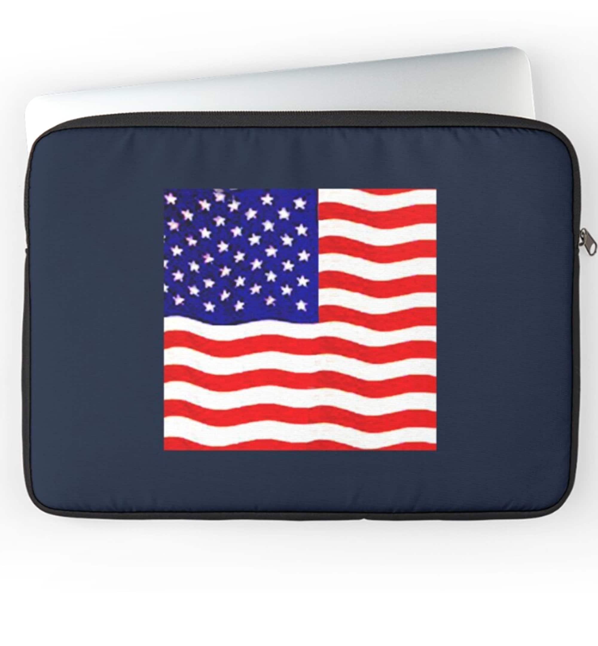 American Flag Laptop Sleeve. Waving Stars and Stripes. Red | Etsy