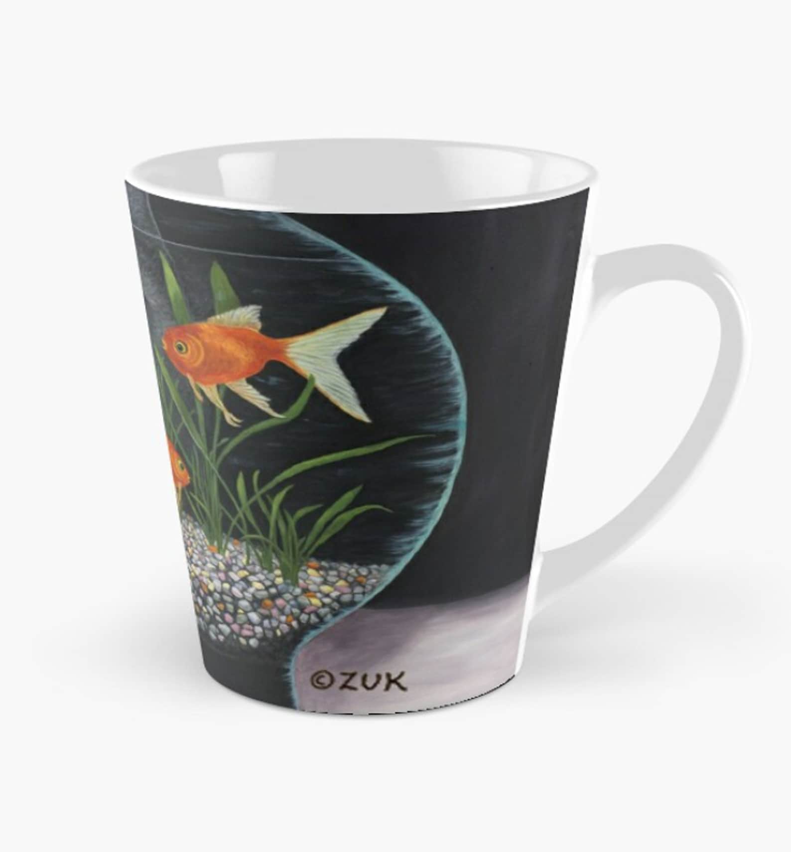 Whimsical Cat & Fishbowl Coffee Mug: Cat Lover Gift - Etsy