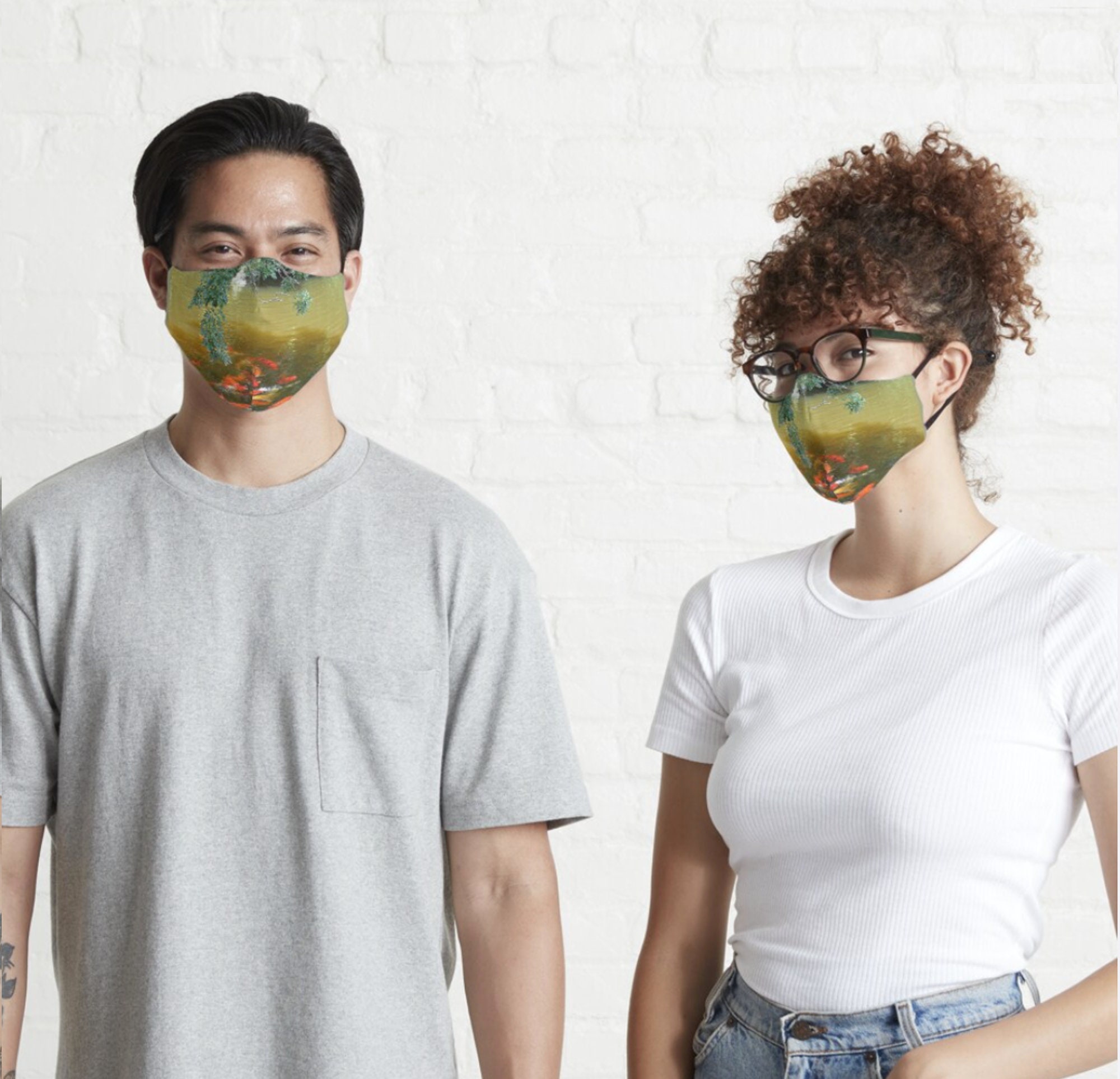 Máscara facial Koi Fish in Pond. Regalo Koi Lovers. Niños y adultos ...