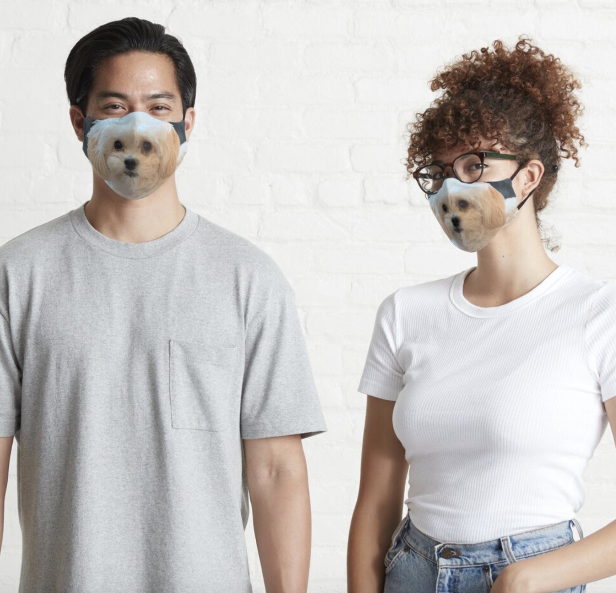 Maltipoo Dog Face Mask. Maltese Poodle Mix Dog in Adults and Kids Sizes ...