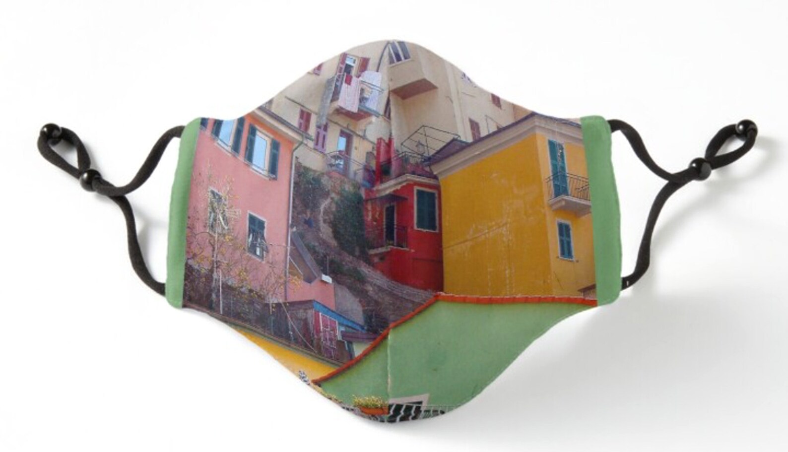Cinque Terre, Italy Washable Face Mask. Colorful Buildings Along the ...