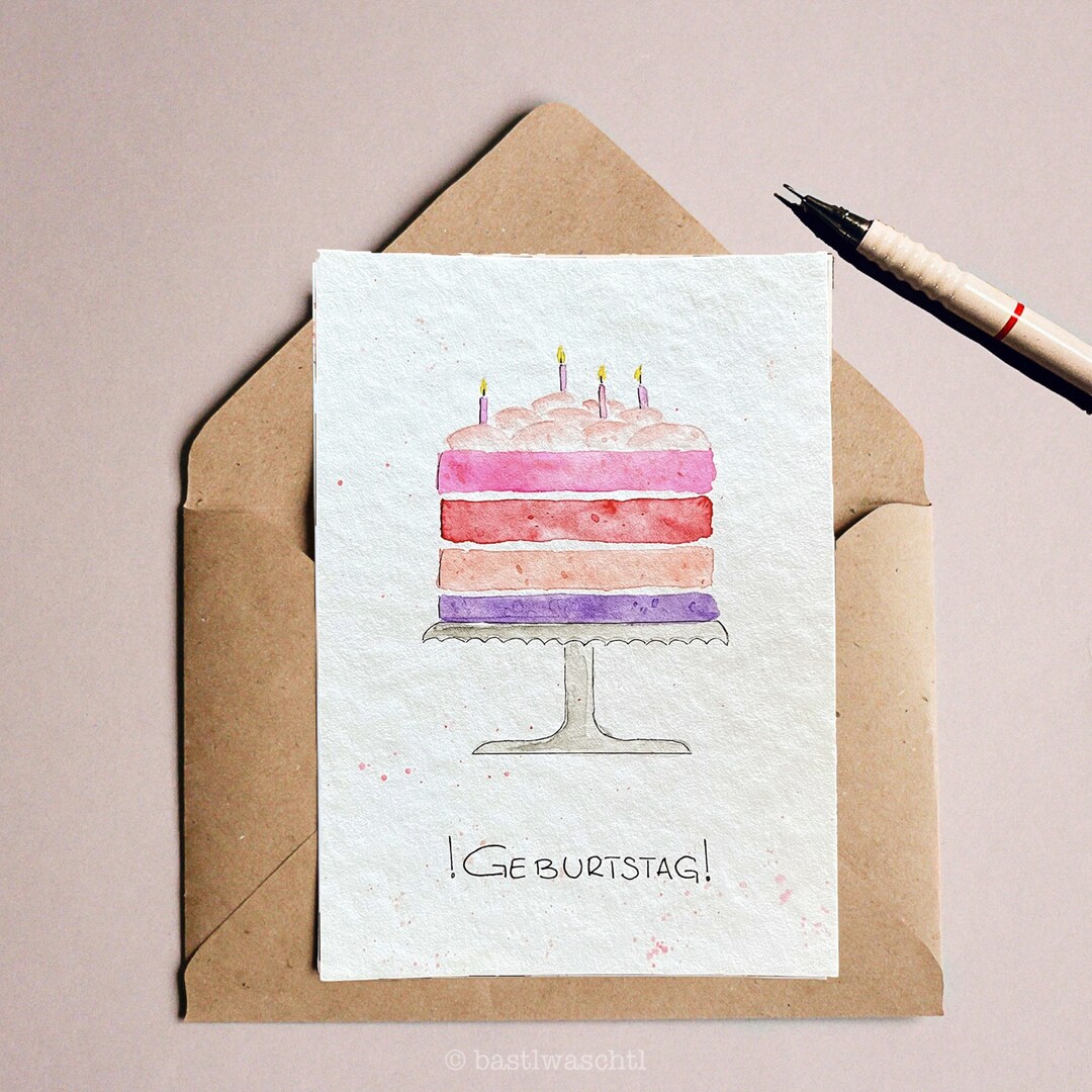 BIRTHDAY WATERCOLOR Cards - Etsy