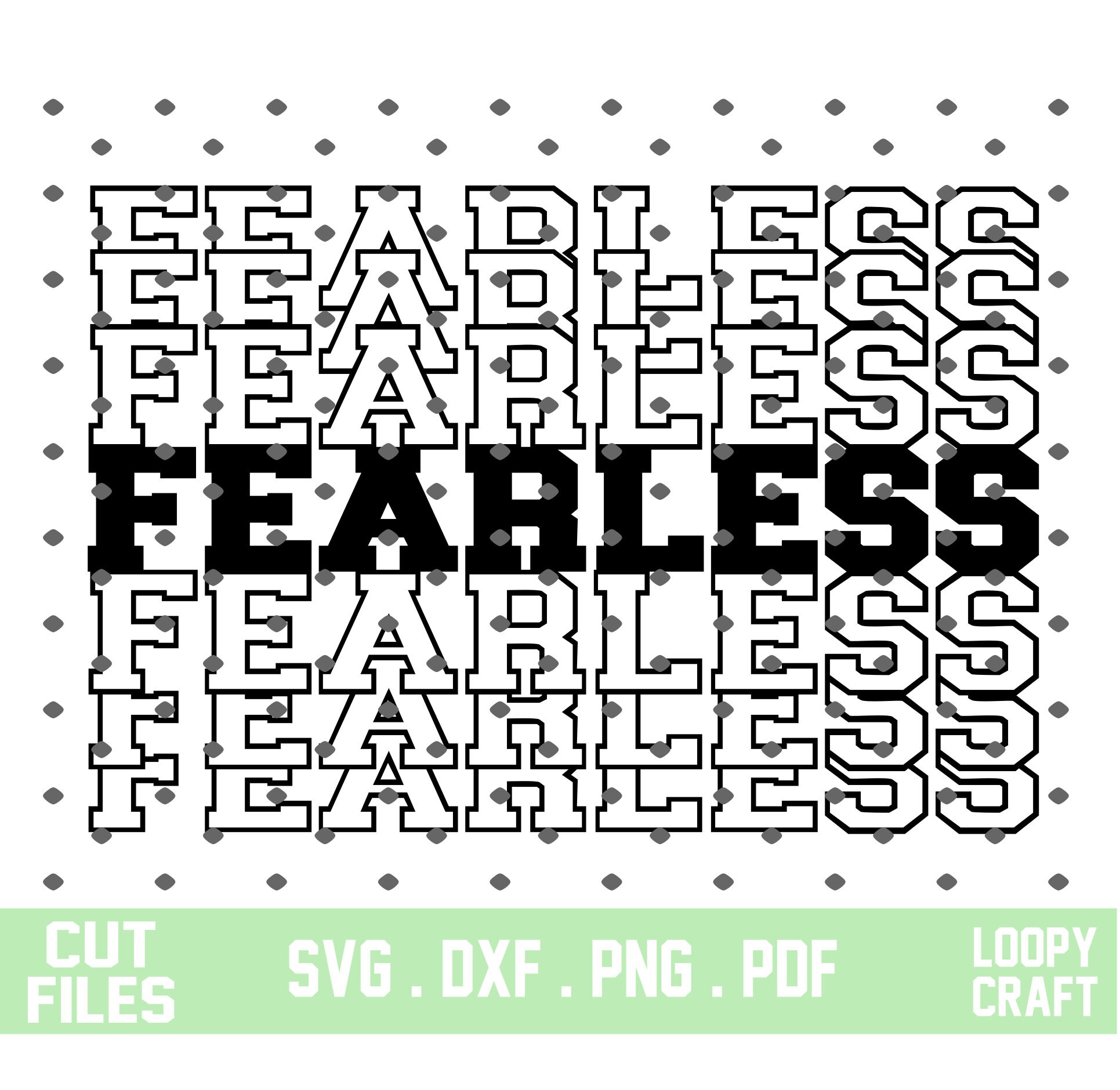 Fearless Svg Fear Not Svg Scripture SVG Faith Svg Dxf and - Etsy