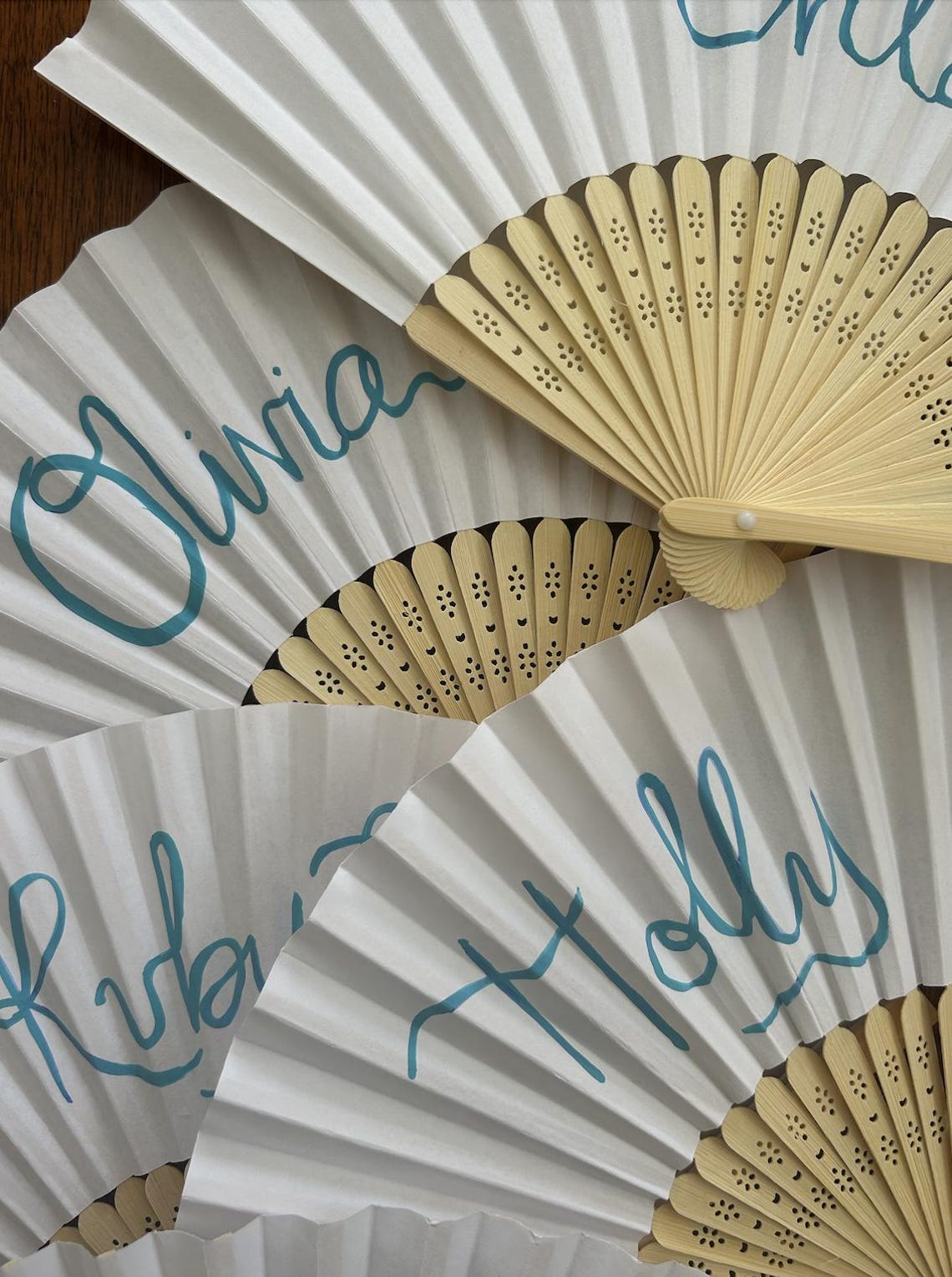 Personalised Paper Fans With Hand Written Calligraphy - Etsy Australia
