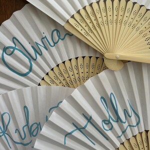 Personalised Paper Fans With Hand Written Calligraphy - Etsy Australia