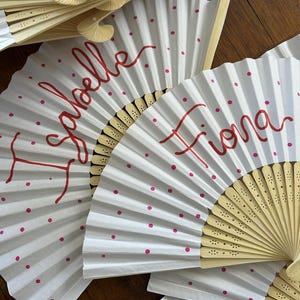 Personalised Paper Fans With Hand Written Calligraphy - Etsy Australia