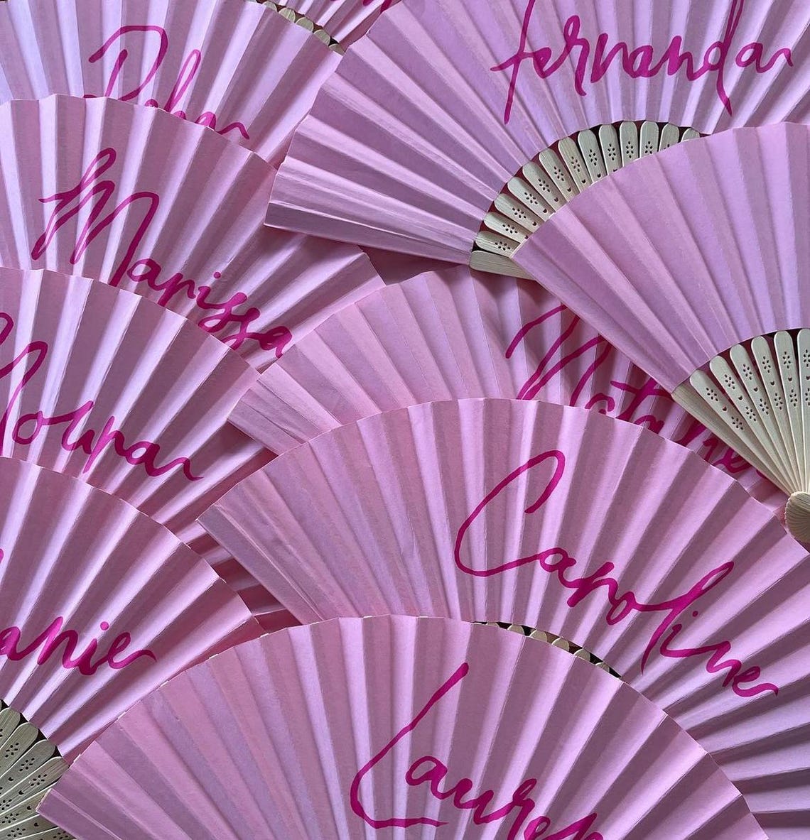 Personalised Paper Fans With Hand Written Calligraphy - Etsy Australia