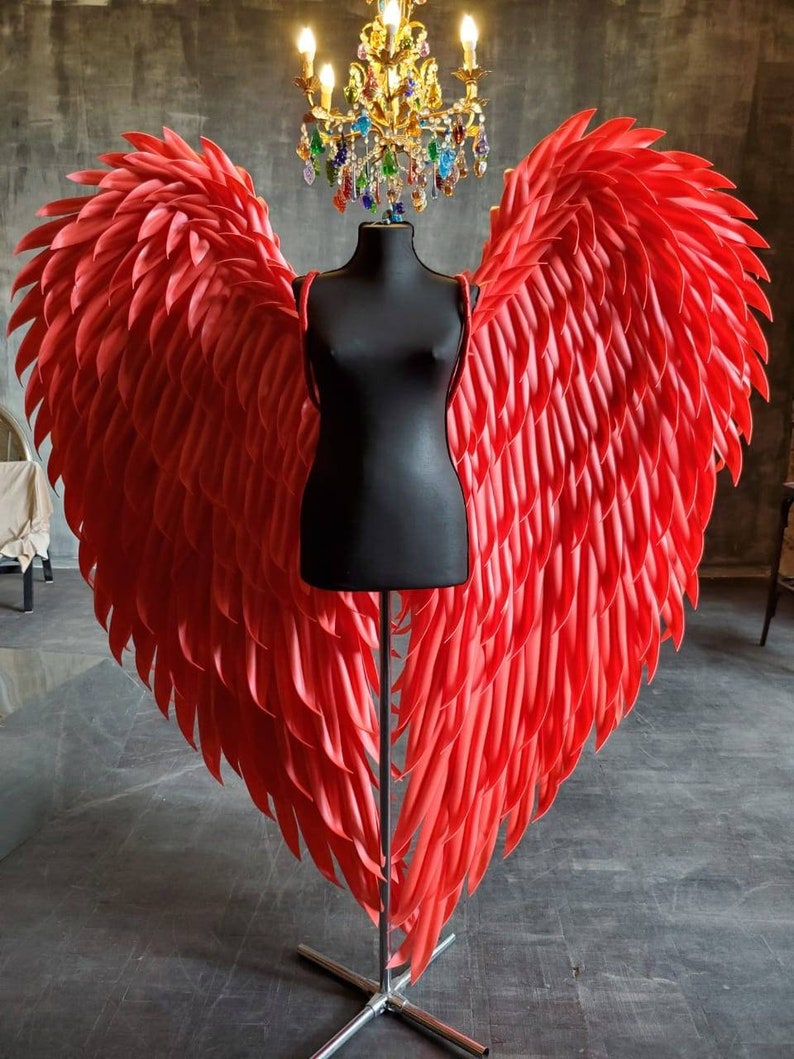 Angel Wings Costume Red Devil Wings Adult Cosplay Angel Etsy
