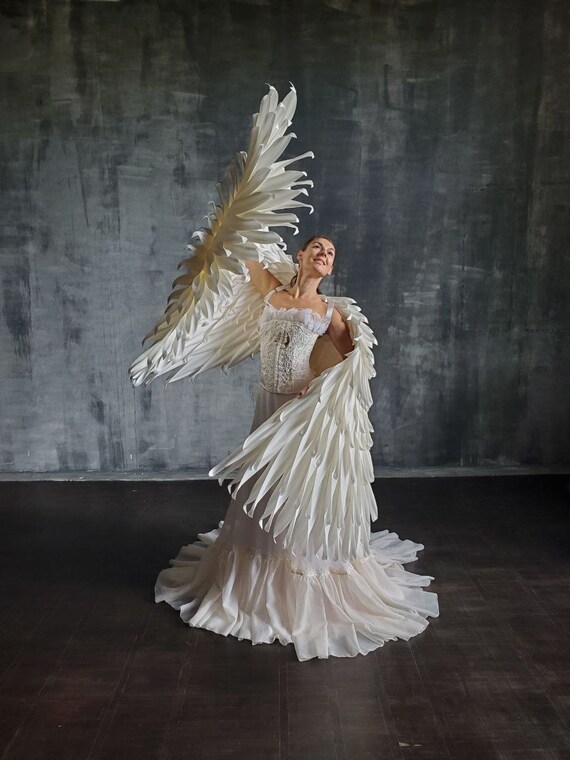 White Angel Wings Angel Wings Costume Wedding Wings Cosplay | Etsy