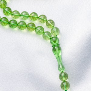 Green Amber Prayer Beads Made of 33 8mm Ball Shape Beads, Islamic ...