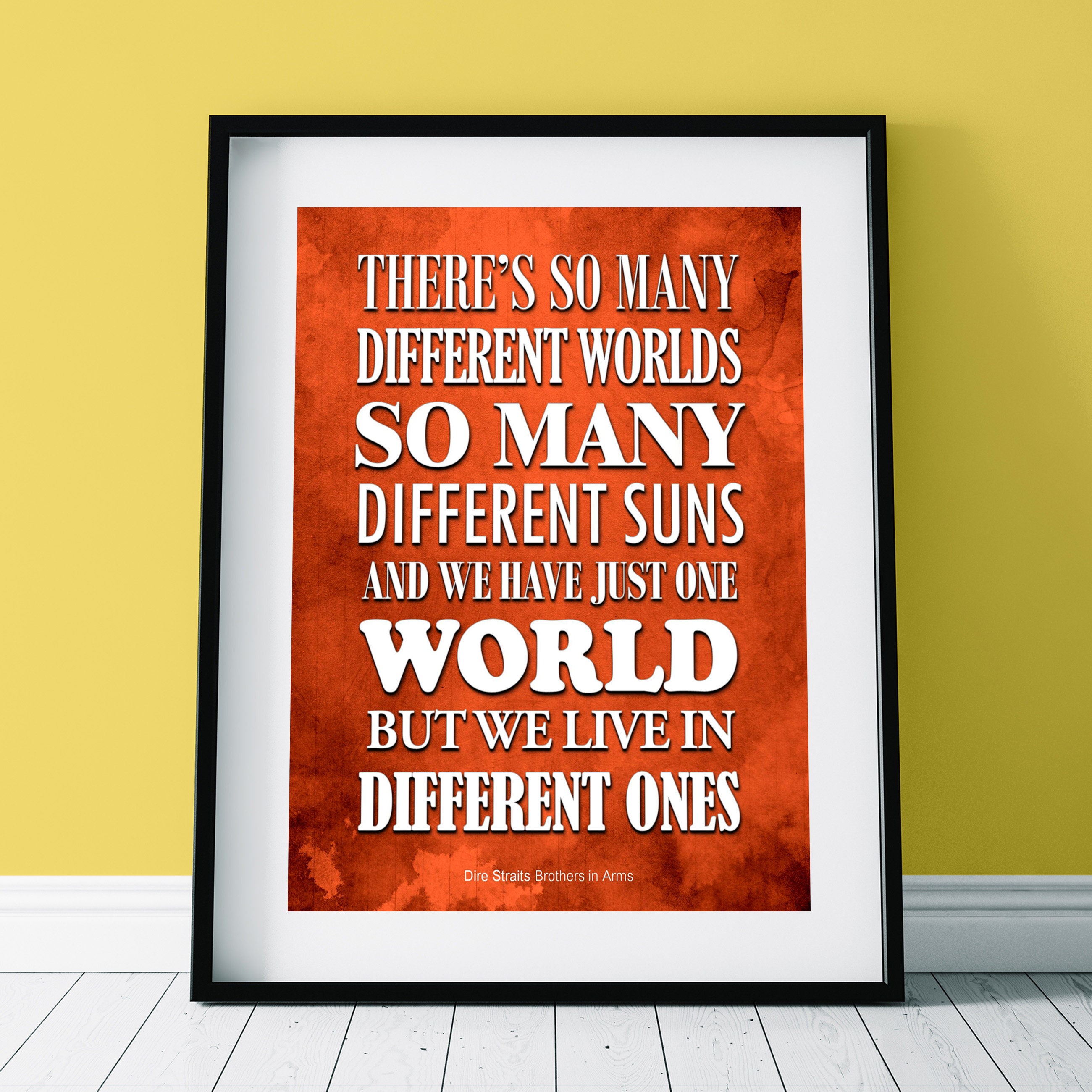 DIRE STRAITS 'Brothers in Arms' Music Lyrics Poster | Etsy