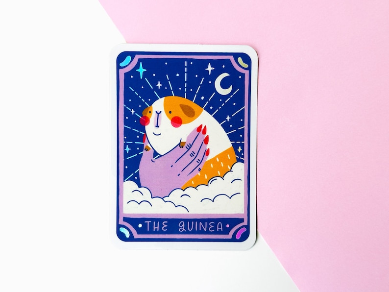 Guinea Pig Tarot Card Sticker | Decoration | Bullet Journal | Piggy ...