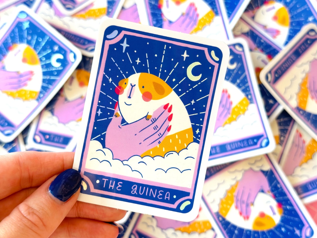 Guinea Pig Tarot Card Sticker | Decoration | Bullet Journal | Piggy ...