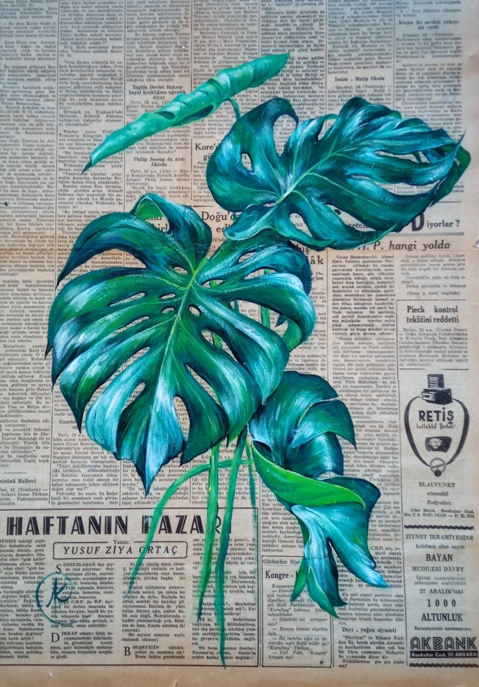 Customized Botanical Drawing, Acrylic Plants and Flower Painting ...