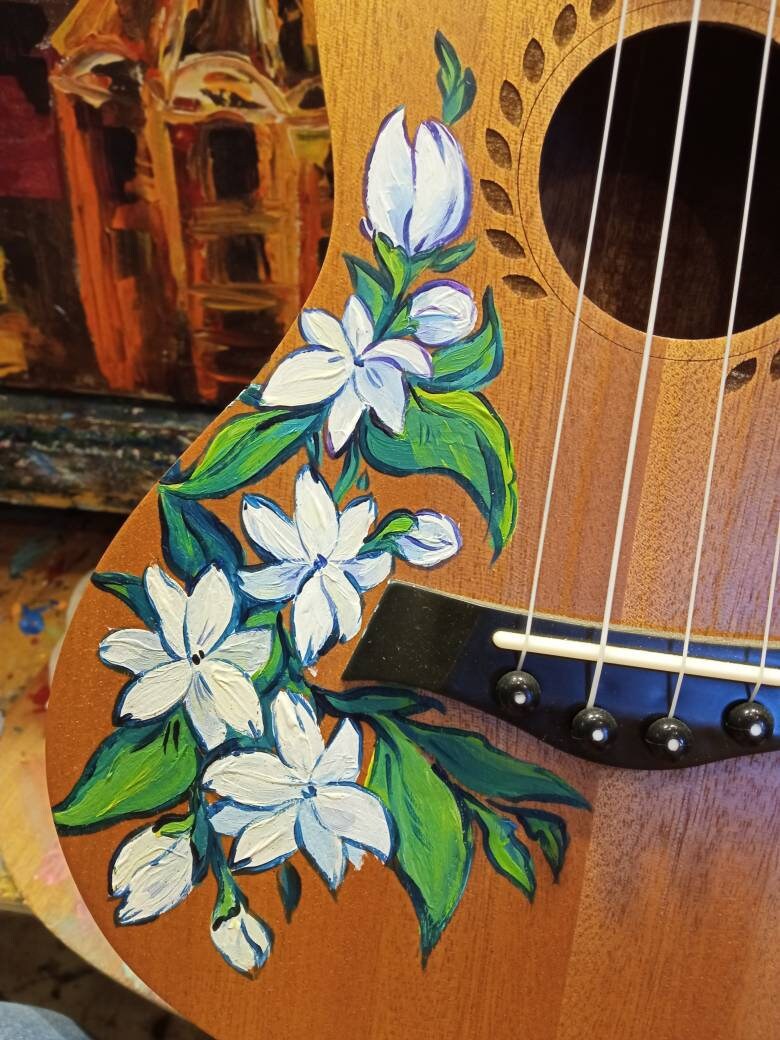 Hand Painted Ukuleles, Custom Painted Ukulele, Original Design Musical ...
