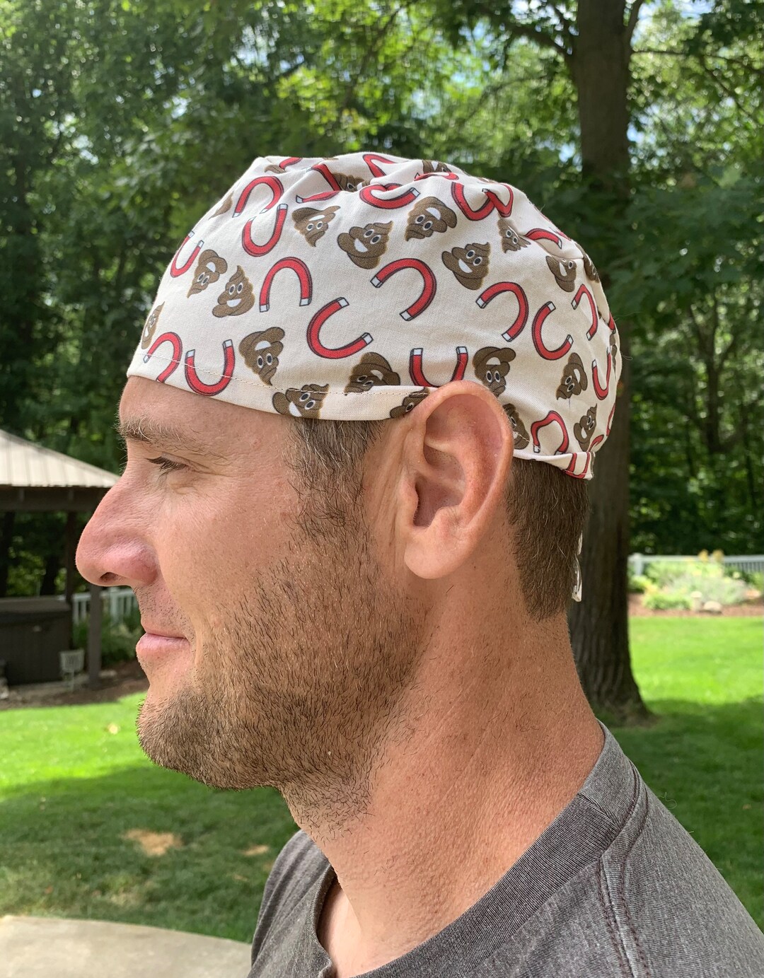 Sht Poop Magnet Scrub Hat Surgery Surgical Skull Cap OR Washable Cotton ...