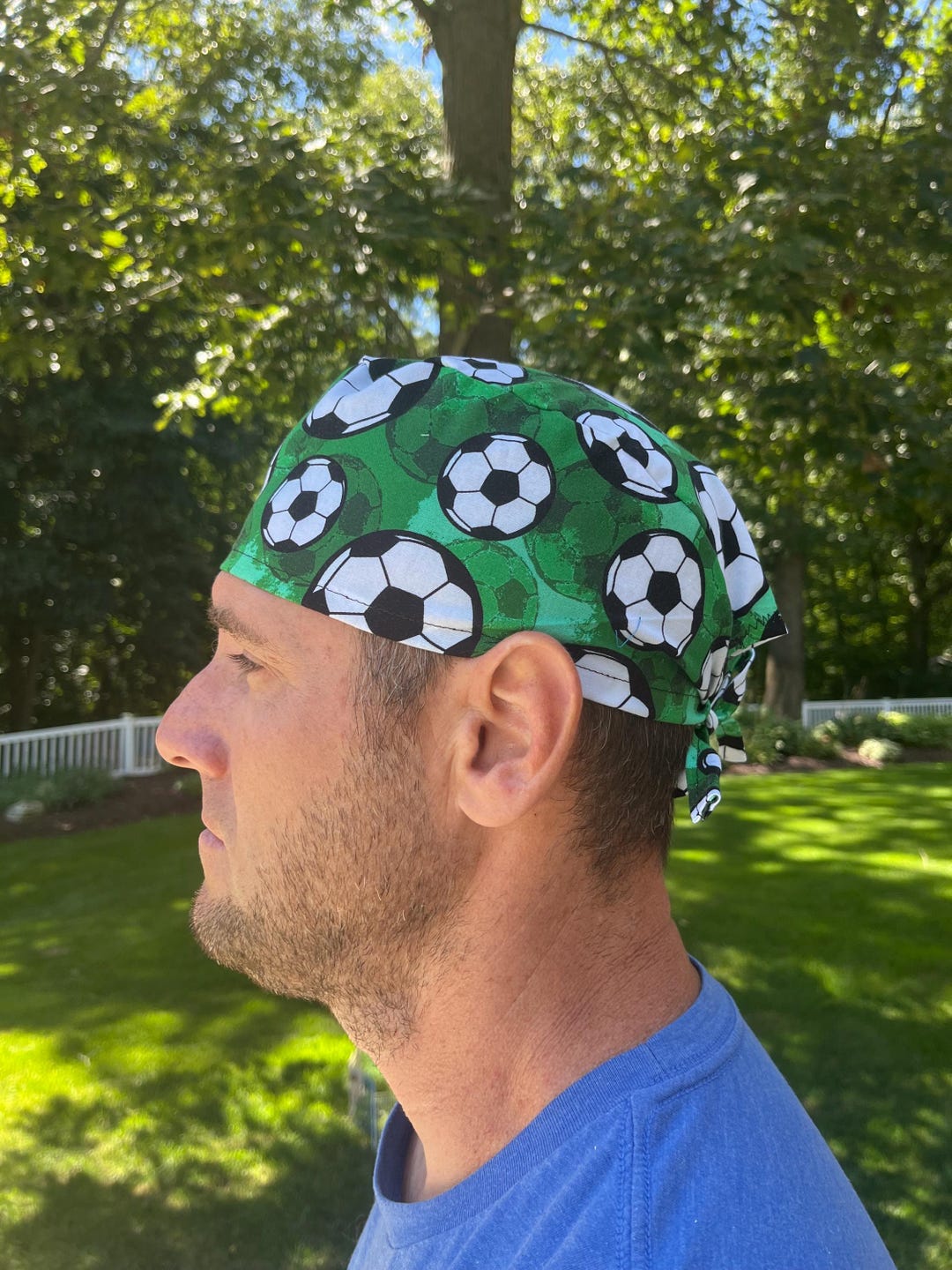 SOCCER Balls Scrub Hat Surgery Surgical Cap OR Washable Cotton Mens - Etsy