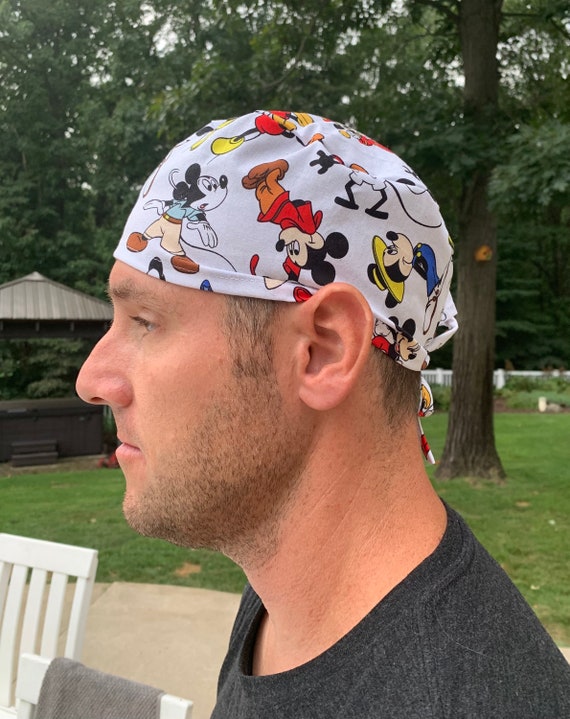Mens Mickey Mouse Vintage Scrub Hat Surgery Surgical Cap OR - Etsy
