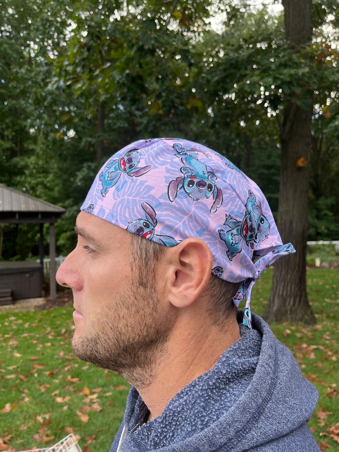 LILO and Stitch Purple Hawaii Scrub Hat Surgery Surgical Cap - Etsy