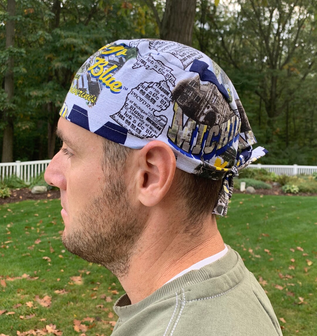 University of Michigan U of M Maize Blue Scrub Hat Surgery Surgical ...