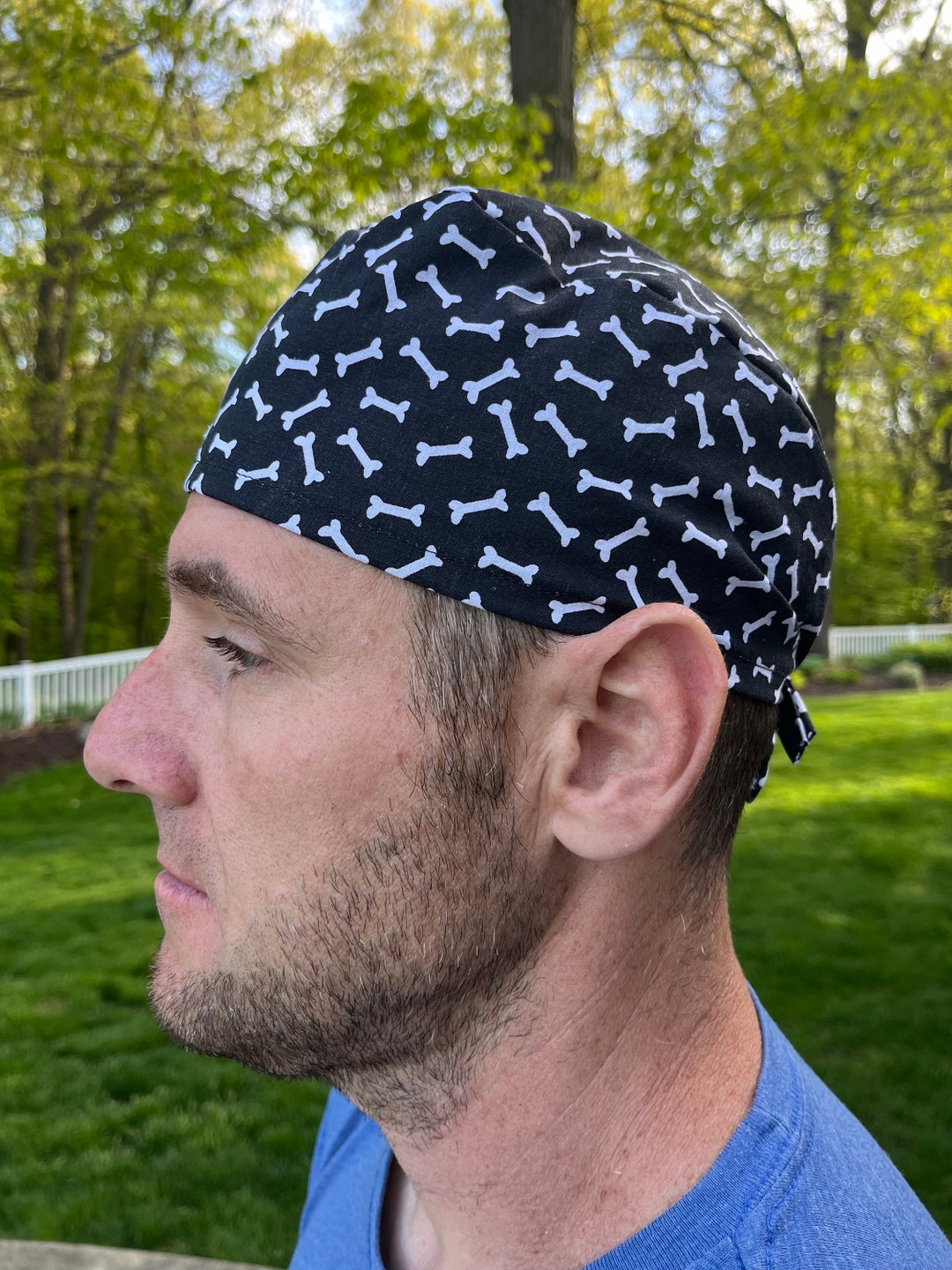 BONES Black White Ortho Orthopedics Skull Scrub Hat Surgery Surgical ...