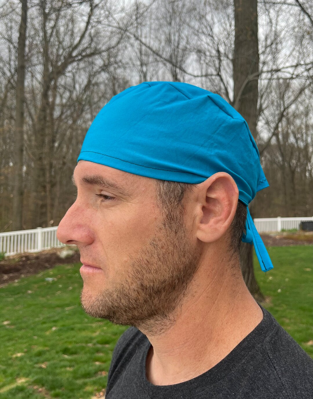 Plain TEAL Solid Scrub Hat Surgery Surgical Skull Cap OR Washable ...