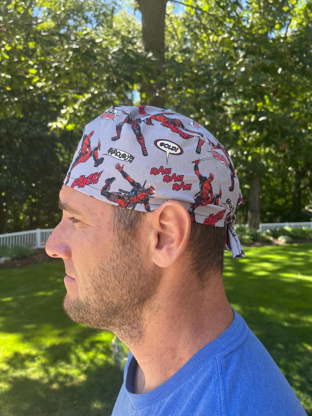 DEADPOOL Comic Dead Pool Scrub Hat Surgery Surgical Cap OR Washable ...