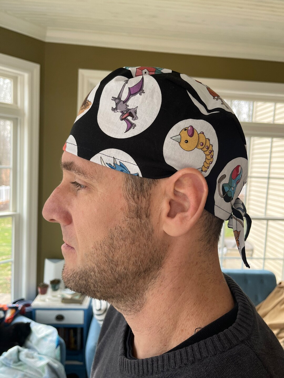 POKÉMON Characters Skull Scrub Hat Surgery Surgical Cap OR Washable ...