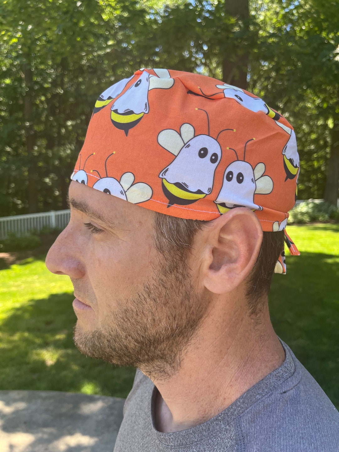 BOO BEES Breast Plastic Surgeon Halloween Skull Scrub Hat Surgery ...