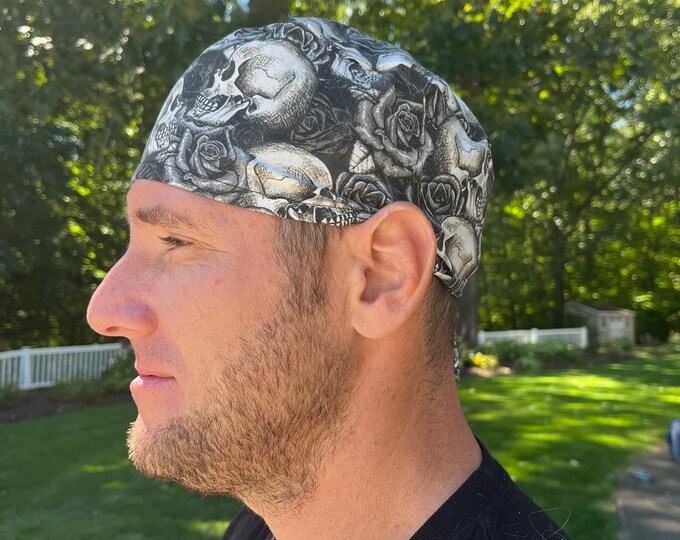 SKULLS Roses Bone Bones Skeleton Ortho Neurosurgery Scrub Hat Surgery ...