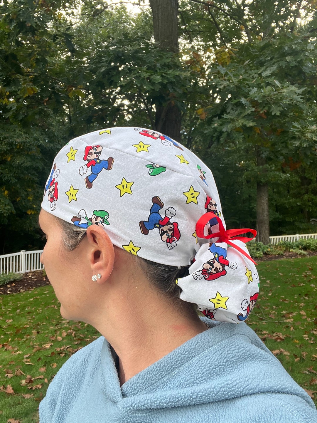 Mario Luigi Super Mario Brothers Scrub Hat Surgery Surgical Cap OR ...