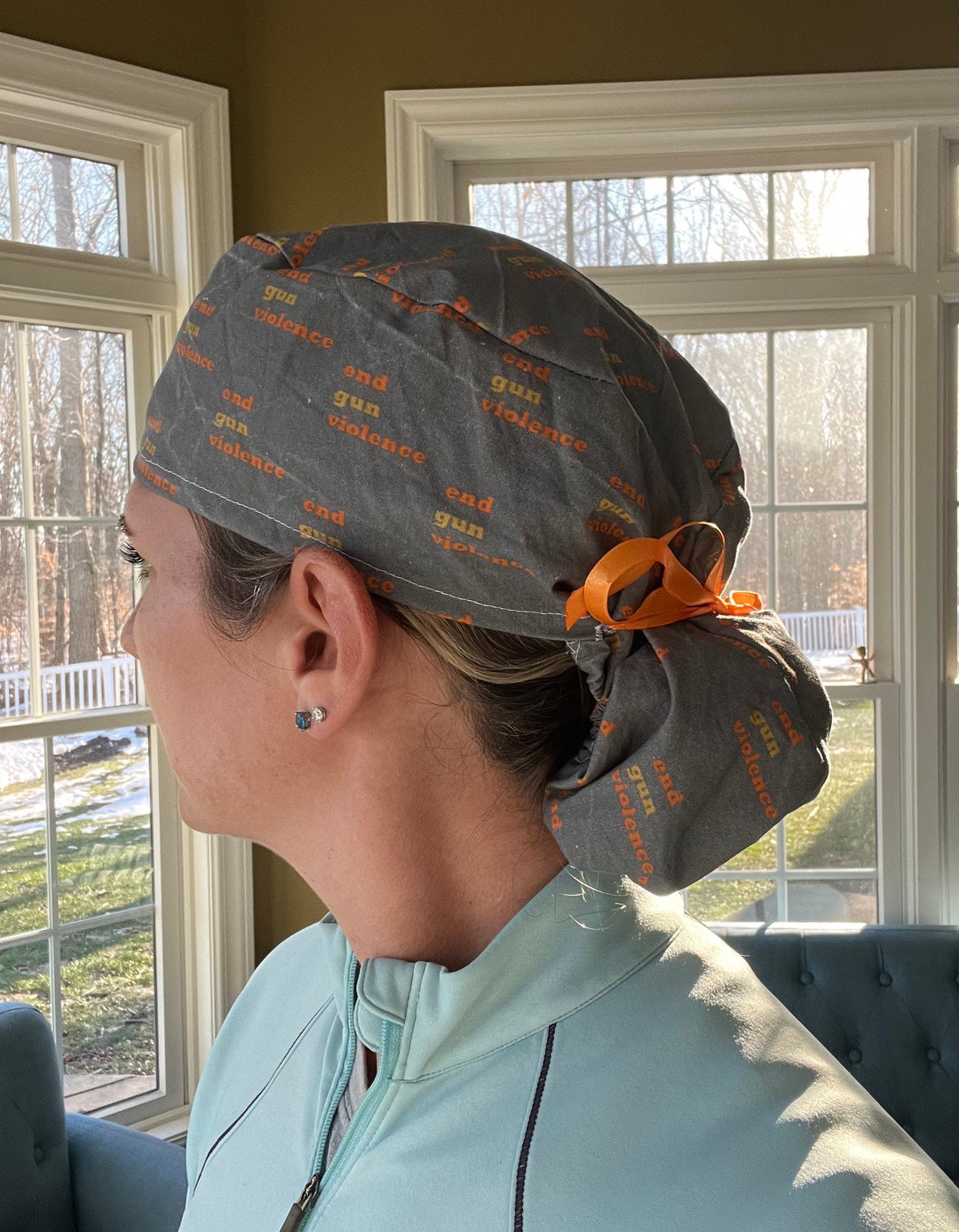 End Gun Violence Trauma Surgery ER Pony Tail Ponytail Scrub Surgical ...