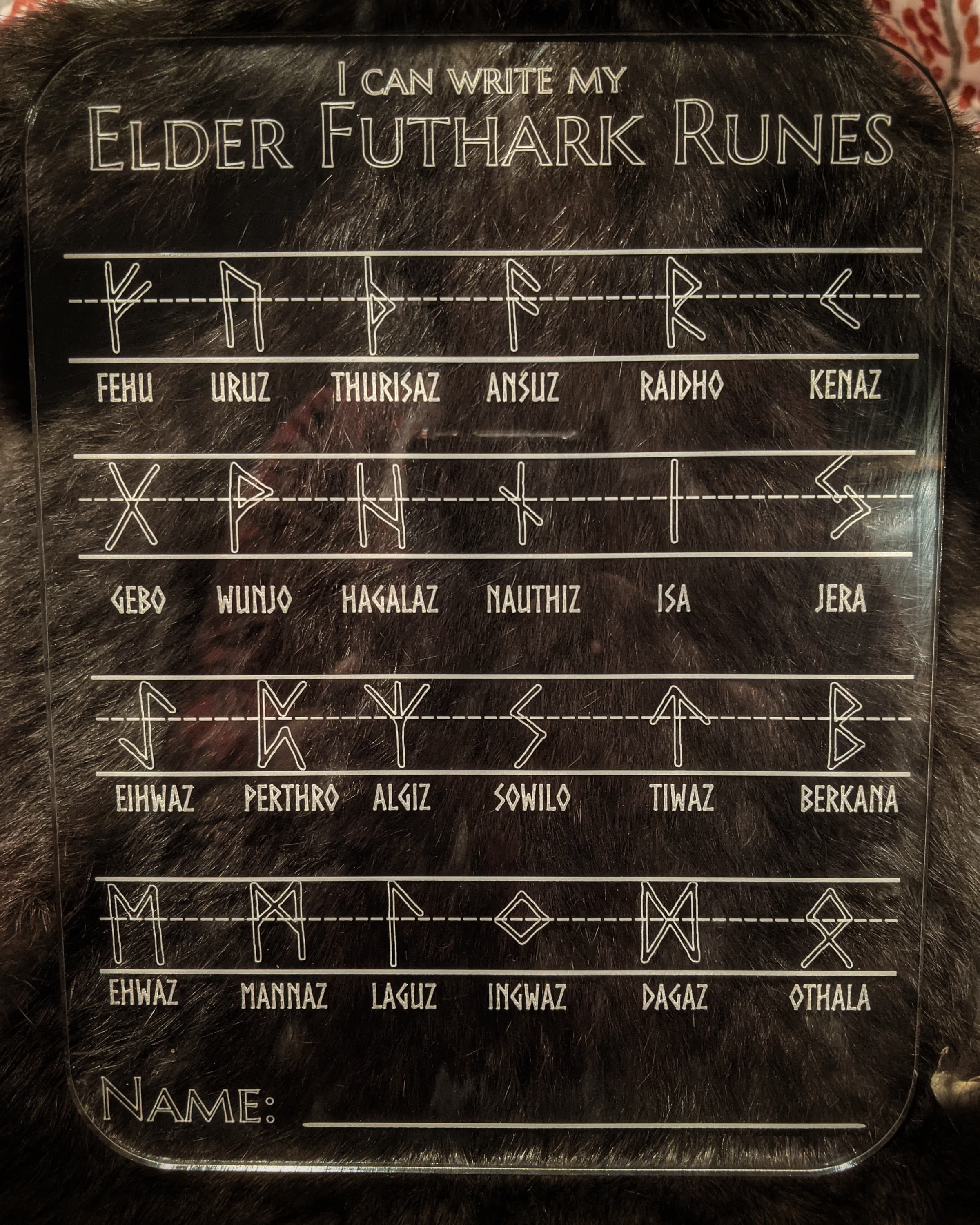 Learn Runes Tracing Board for Kids or Adults Elder Futhark - Etsy