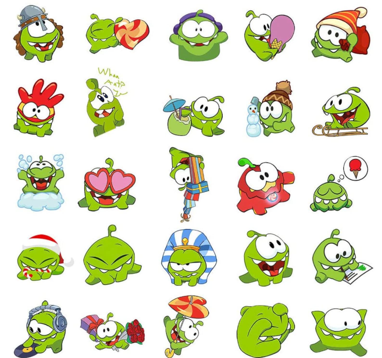 Om Nom Sticker pack Random Stickers FREE STICKERS included | Etsy